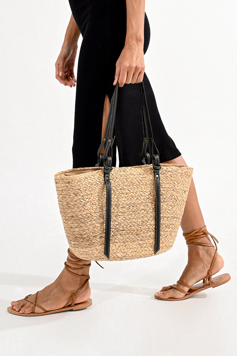 Large Woven Rattan Tote – Lark & Lily Boutique
